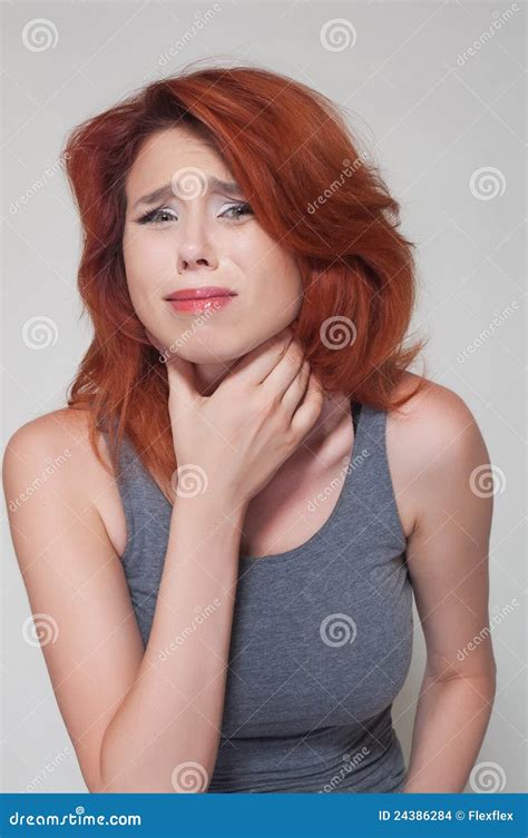 Young Girl With Sore Throat Stock Images Image 24386284