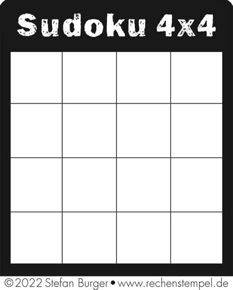 Mini Sudoku 4x4 Idee Gestaltung Medien And Unterricht