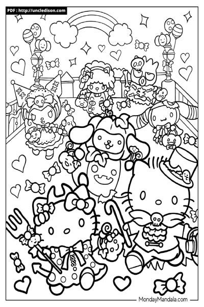 산리오 색칠공부 무료도안 시나모롤 마이멜로디 헬로키티 쿠로미 등 29장 네이버 블로그