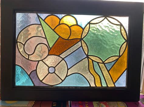 Stained Glass Window 1920 1930 Art Deco Stained Glass Window