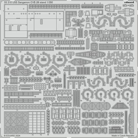 Uss Sangamon Cve 26 Island Photo Etched For Trumpeter