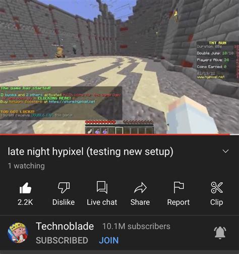 Callback To That Time I Was Watching A Small Streamer R Technoblade
