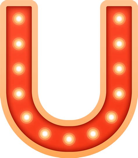 Light Bulb Alphabet Letter U 36443238 Png