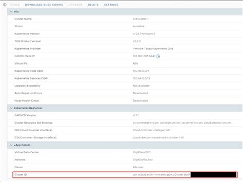 4 For Each Cluster Execute The Following Api Requests Using