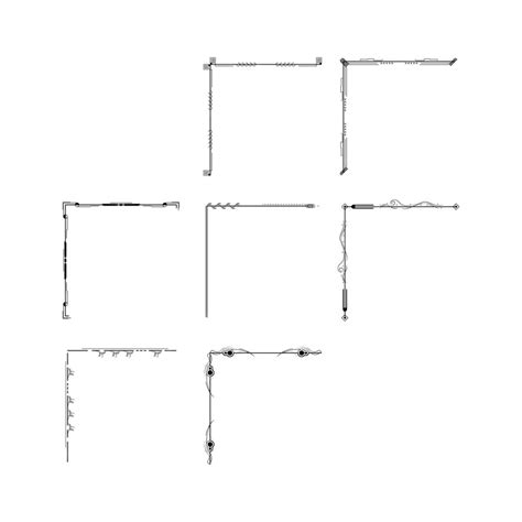 Premium Vector Set Hand Draw Of Corners Different Shapes Flower Decoration Vector Design