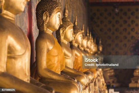 와트 아 룬 태국 방콕에서 황금 불상의 행 태국 아시아의 랜드마크 건축에 대한 스톡 사진 및 기타 이미지 건축 건축물 고대의 Istock
