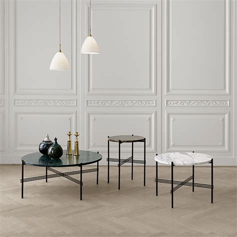 GUBI Tavolino TS 80 Cm Ottone Marmo Verde Finnish Design Shop