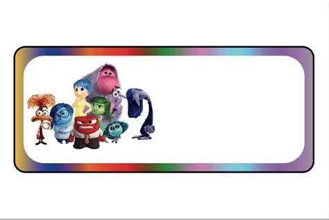 Inside Out Name Tags Etsy In 2024 Inside Out Characters Name Tag For School School Crafts