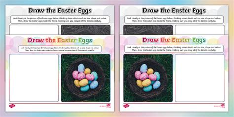 Draw The Easter Eggs Worksheet Teacher Made Twinkl