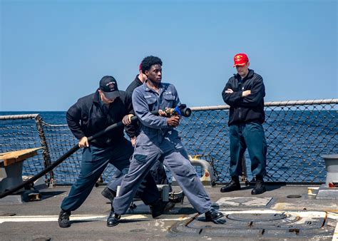Dvids Images Sailors Conduct Crash And Salvage Drill Aboard Uss