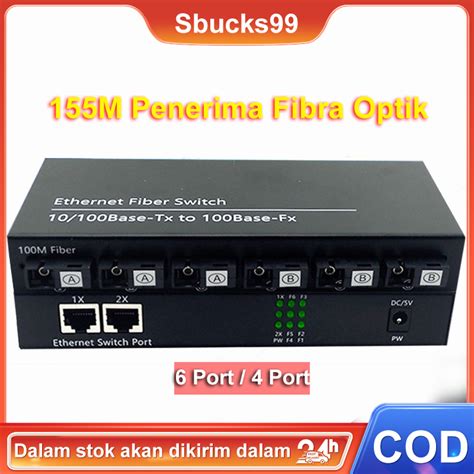 Media Converter 6 Fo 2 Lan Support Poe Fx Fiber Optica Media Converter