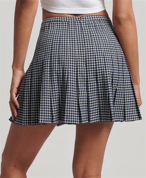 Femme Mini Jupe Plissée Vintage Rouge Superdry Fr