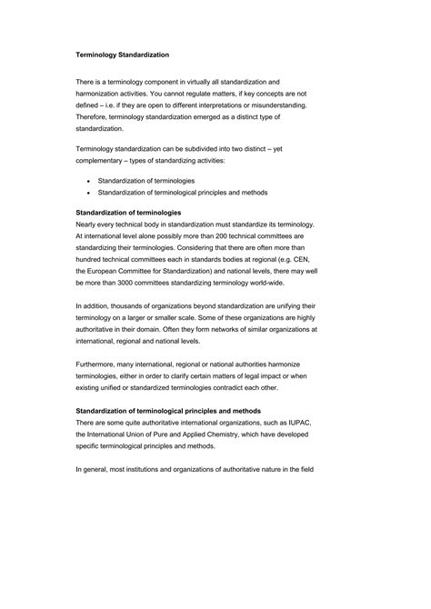 Terminology Standardization Pdf