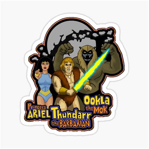 Thundarr The Barbarian Princess Ariel Ookla The Mok Sticker By