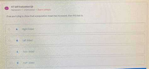 Solved Ht Self Evaluation Q1 Homework Unanswered Due In 13