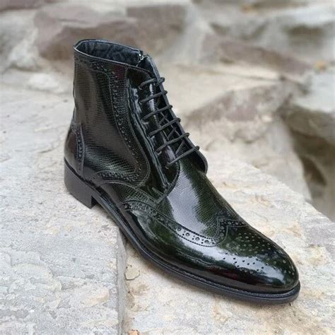 خرید و قیمت نیم بوت مردانه چرم طبیعی مشکی مدل تورنادو ورنی ترب