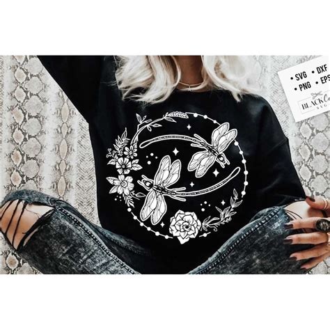 Dragonflies Svg Dragonflies Circle Svg Dragonfly Svg Moon Inspire