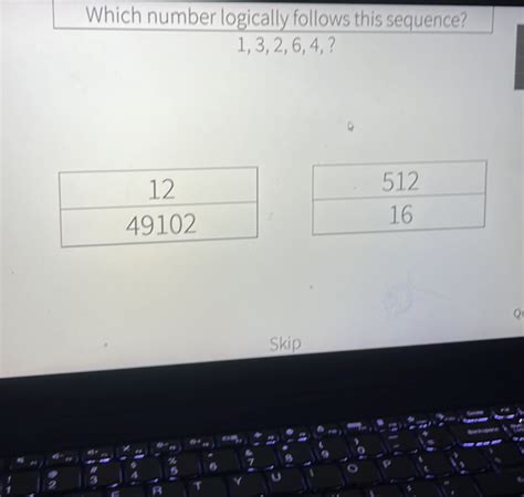 Which Number Logically Follows This Sequence StudyX