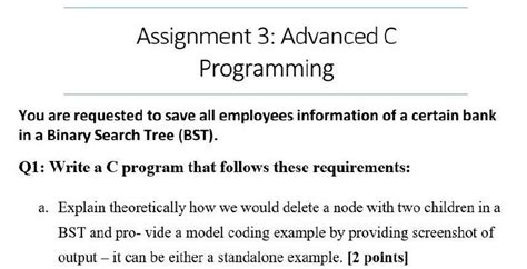 solved assignment 3 advanced c programming you are
