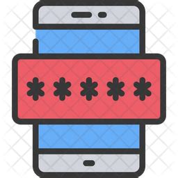 Secure Mobile Device Icon Download In Colored Outline Style