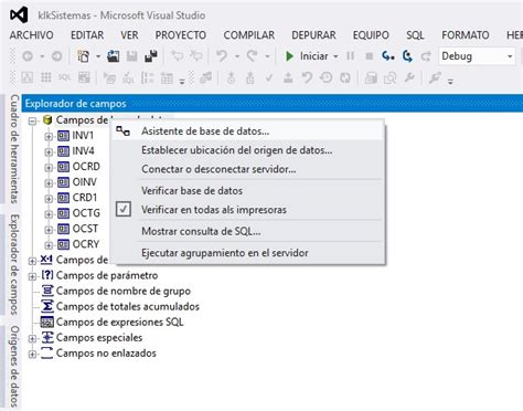 Crystal Report Relaciones De Tablas En Crystal Report