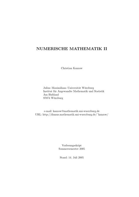 Pdf Numerische Mathematik 1