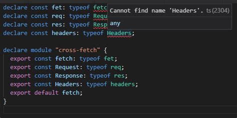 Types Error In Indexdts For Nodejs · Issue 35 · Lquixadacross Fetch · Github