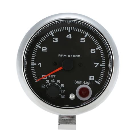 12V Car 3 75 Tachometer Tacho Gauge With 7 LED Colors Shift Light 0