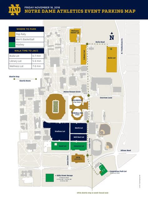 Notre Dame Stadium Parking Map