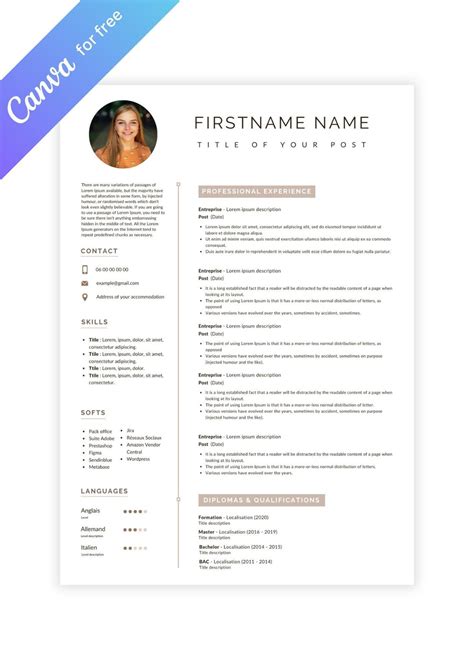 Resume Template Cv Template Resume Template Cv Template Templates Hot