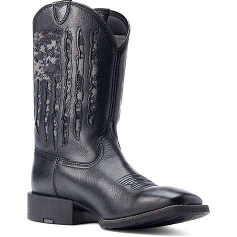 Ariat Mens Sport My Country Venttek Western Boots Black Elliottsboots