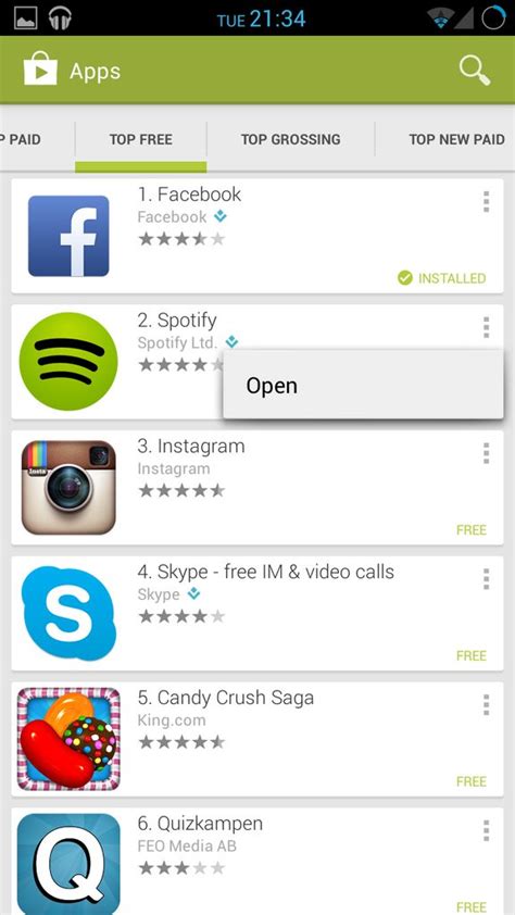 android add menu on every listview item stack overflow
