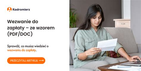 Wezwanie Do Zapłaty Ze Wzorem Kadromierz