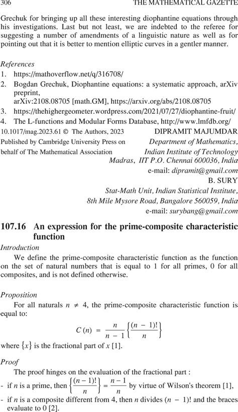10716 An Expression For The Prime Composite Characteristic Function