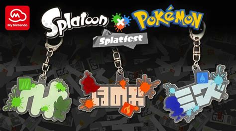 Splatoon X Pokémon Splatfest Keychain Set Now Up On Mynintendo North