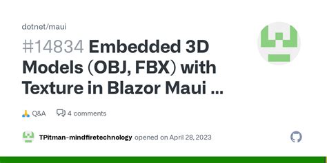 Embedded 3d Models Obj Fbx With Texture In Blazor Maui Or Maui