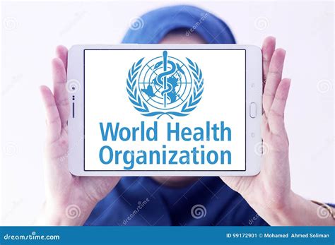 World Health Organization Flag Texture Background Editorial Photo