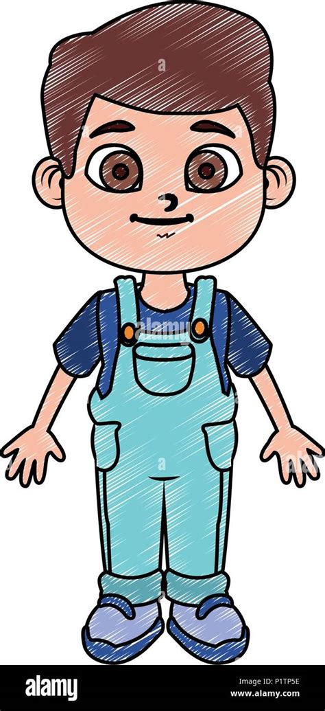 Cute Boy Cartoon Scribble Stock Vector Image And Art Alamy