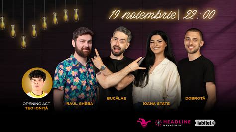 Bilete The Fool Stand up comedy cu Gheba Bucălae State și Dobrotă 19 nov 22 ora 22 00