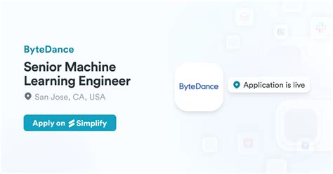 Senior Machine Learning Engineer Bytedance Simplify Jobs