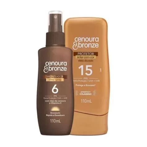 Kit Óleo Bronzeador Cenouraandbronze Protetor Solar Fps 15 Mercadolivre