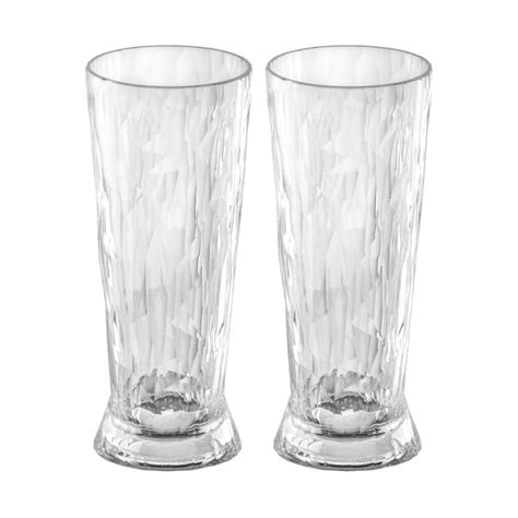Club No 10 Beer Glass Plastic 30 Cl 2 Pack From Koziol