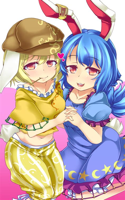 Safebooru 2girls Animal Ears Arm Behind Back Blonde Hair Bloomers