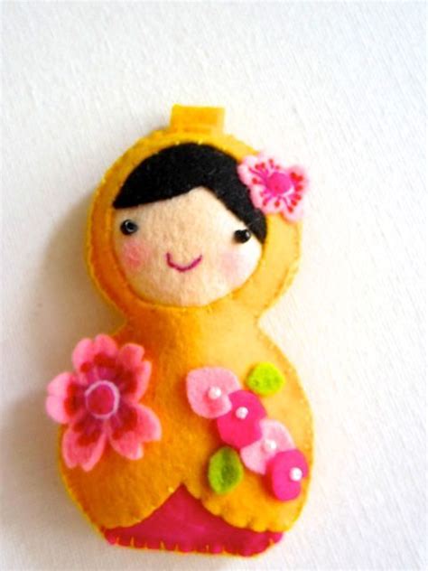 Felt Matryoshka Nesting Doll Felting Projects Felt Crafts Nesting Dolls