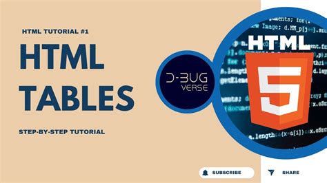 Master Html Tables In Just 5 Minutes Easy Step By Step Tutorial Youtube