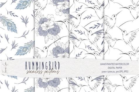 Hummingbird Seamless Patterns Graphic By Tiana Geo · Creative Fabrica