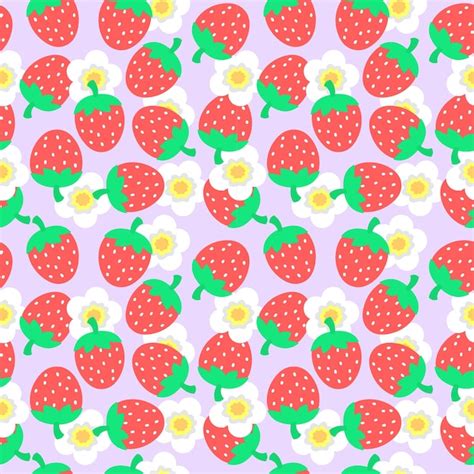Premium Vector Strawberry Pattern