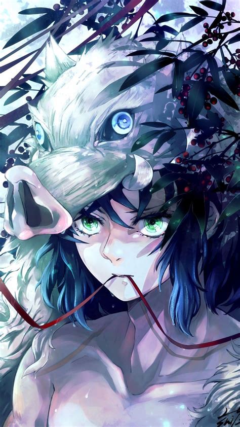 Inosuke Hashibira Gambar Anime Animasi Ilustrasi