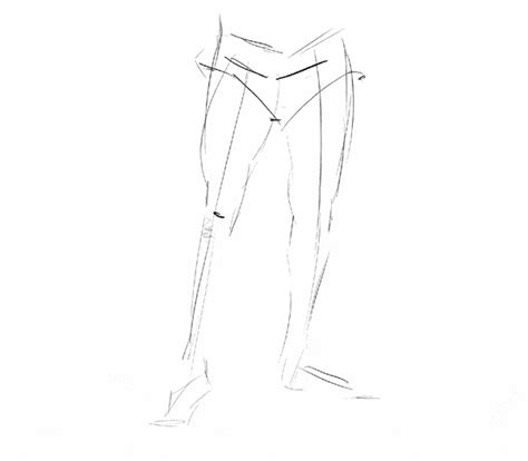How To Draw Crossed Legs Step By Step Draw A Long Curved Line From