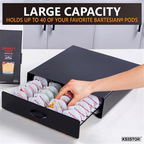 Premium Storage Drawer For Bartesian Capsules By Holds Up To 40 Bart
